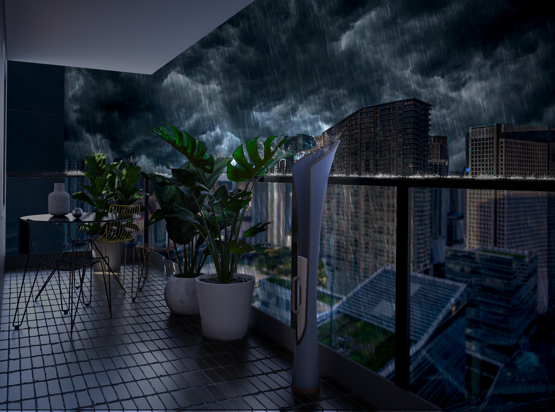 RainBloom Balcony Rainwater Collector: Plant-Friendly Solution